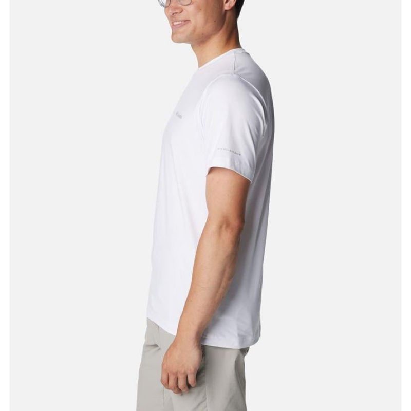 Columbia Tech Trail Crew Neck II Erkek Tişört,Beyaz